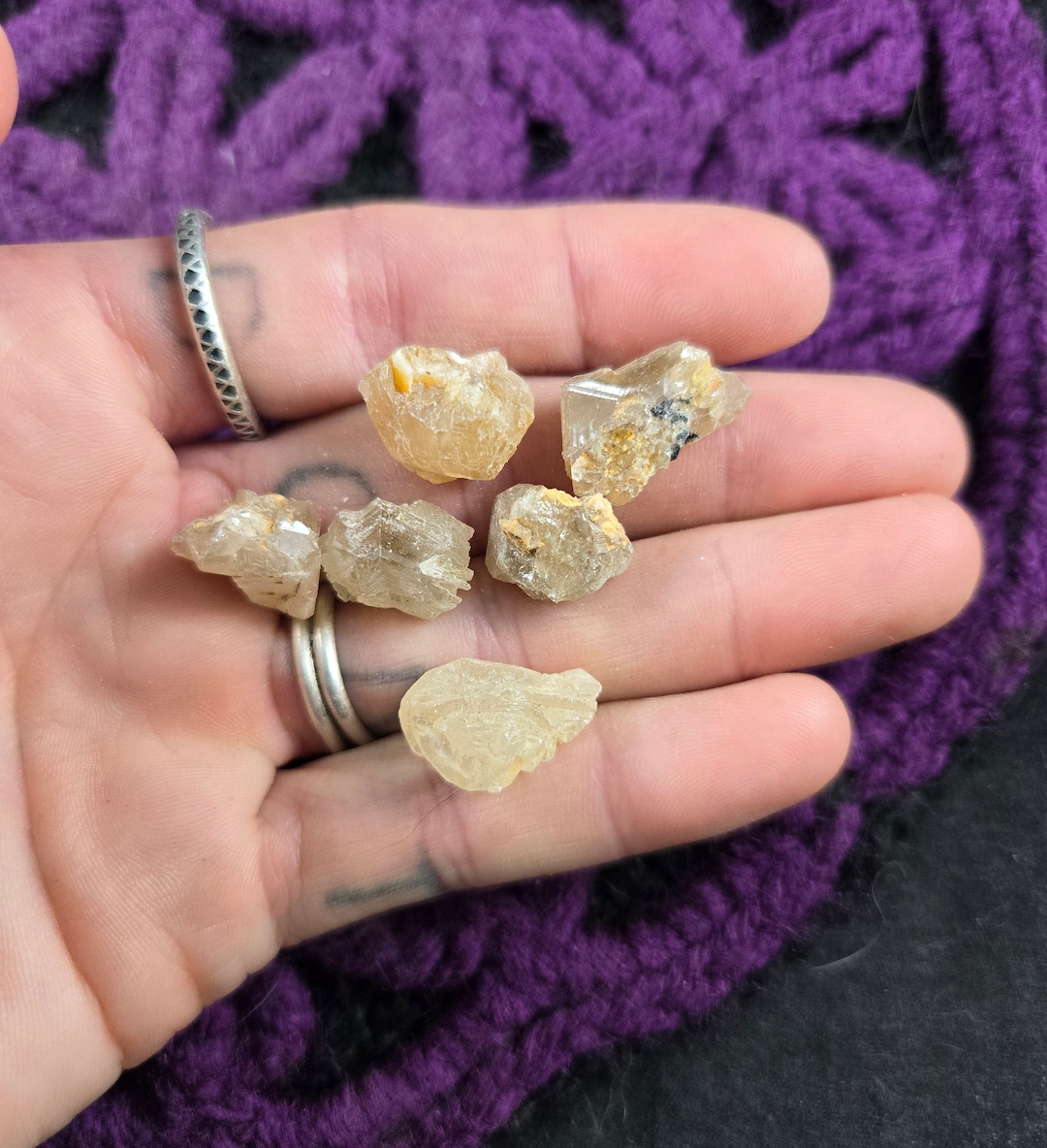 6 Small Etched Cerussite Crystals Stones Natural Funky Crystals Rare ...