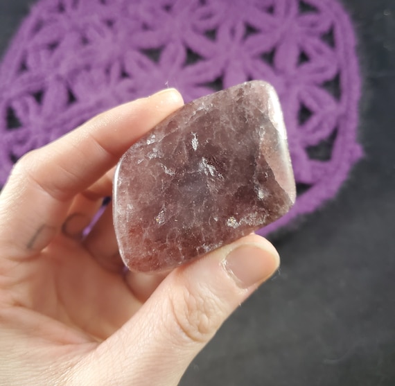 Large Tanzberry Cherry Quartz Tumbled Stone New Find Natural | Etsy