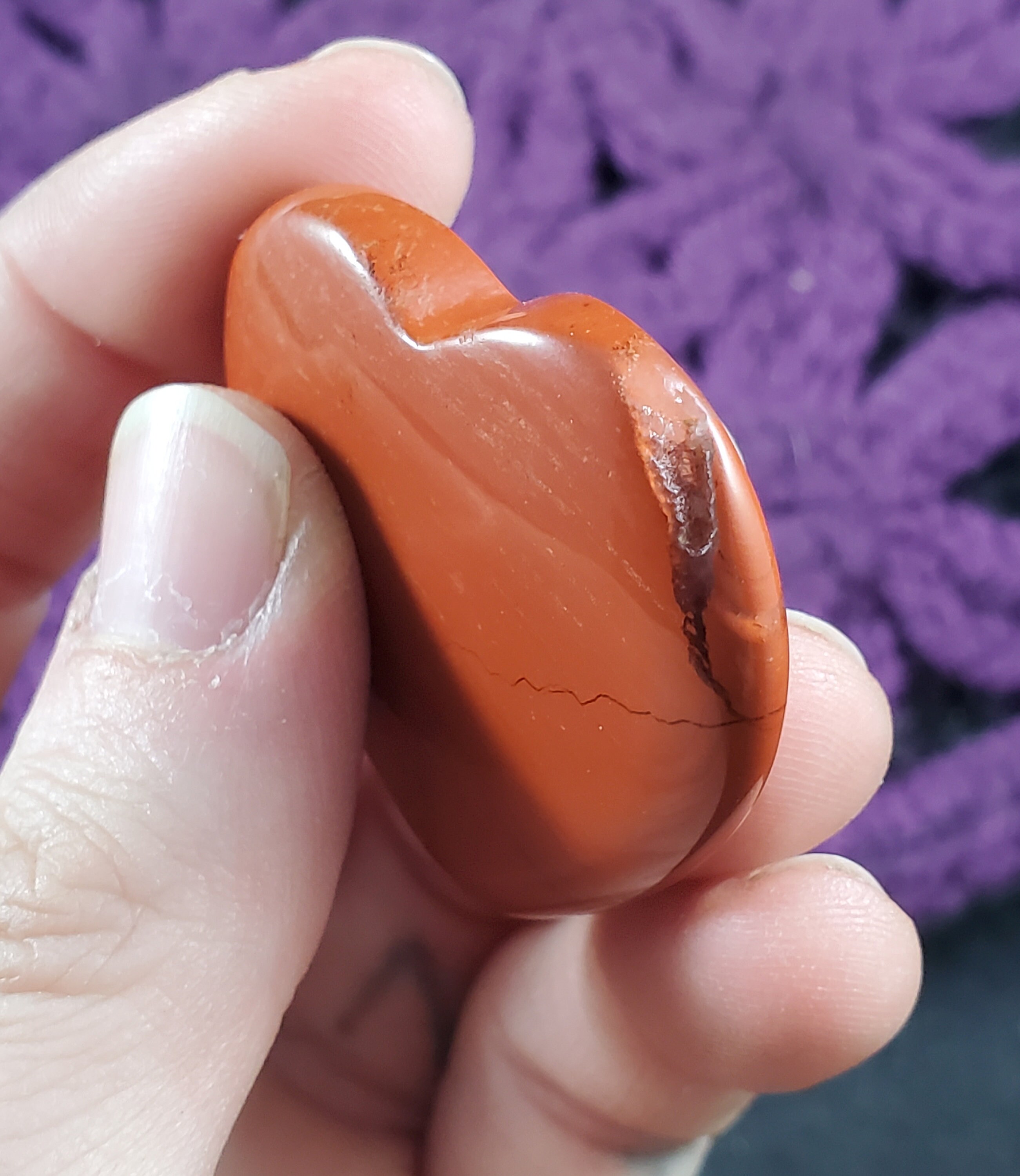 Red Jasper Heart Shaped Worry Stone Polished Palm Stone Small | Etsy