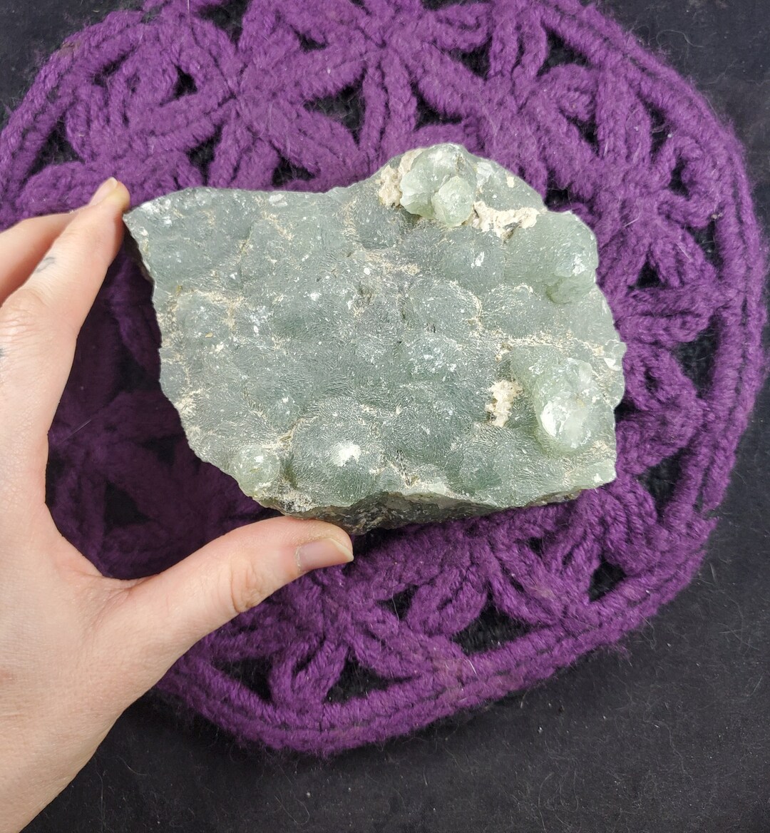 Large Prehnite Botryoidal Cluster Crystal Stones Crystals Rough ...