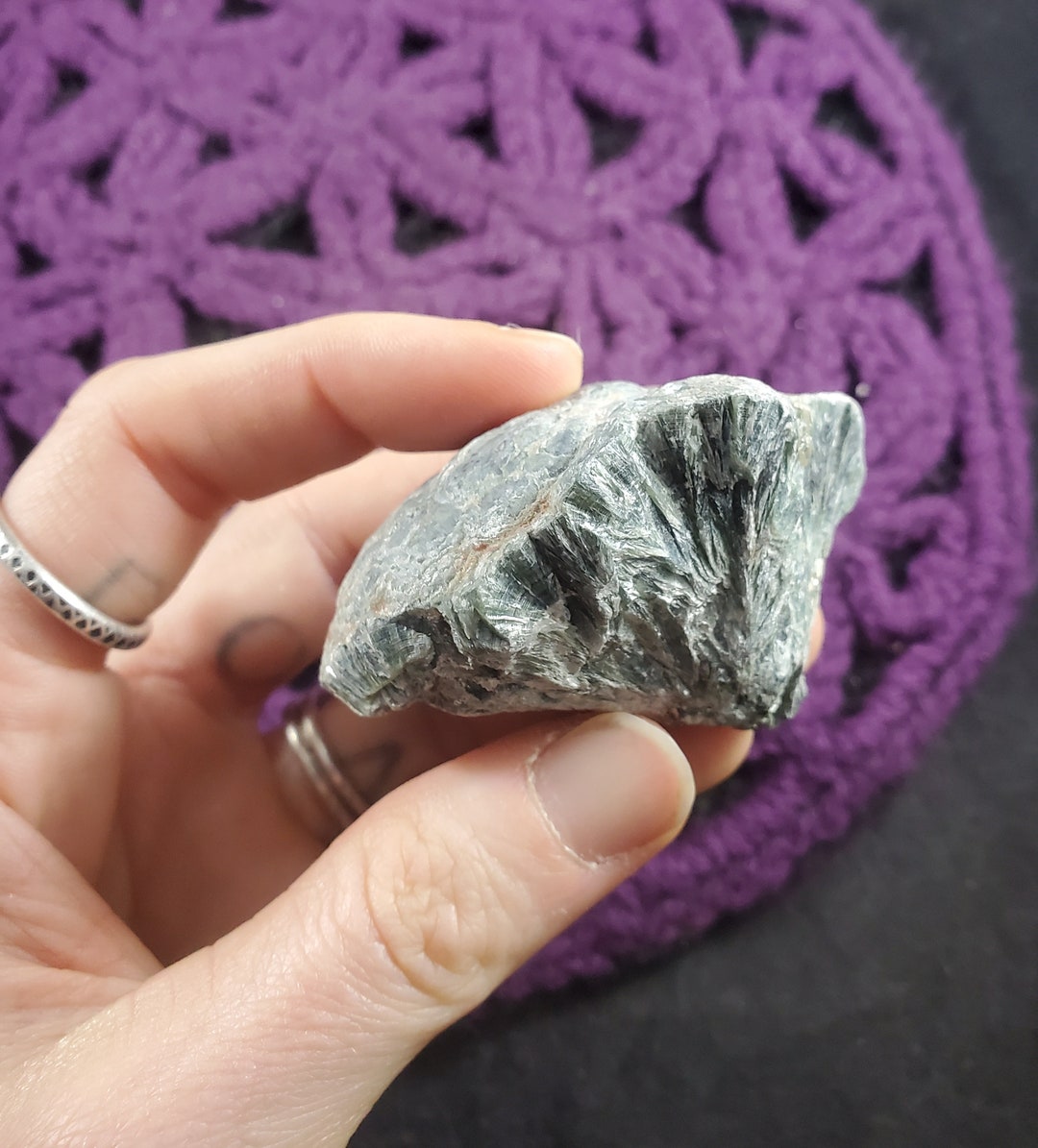 Seraphinite Rough Stone Natural Raw Crystal Green Stones Russian ...