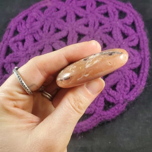 Pink Opal Palmstone Crystal Palm Stones Gallet Crystals - Etsy