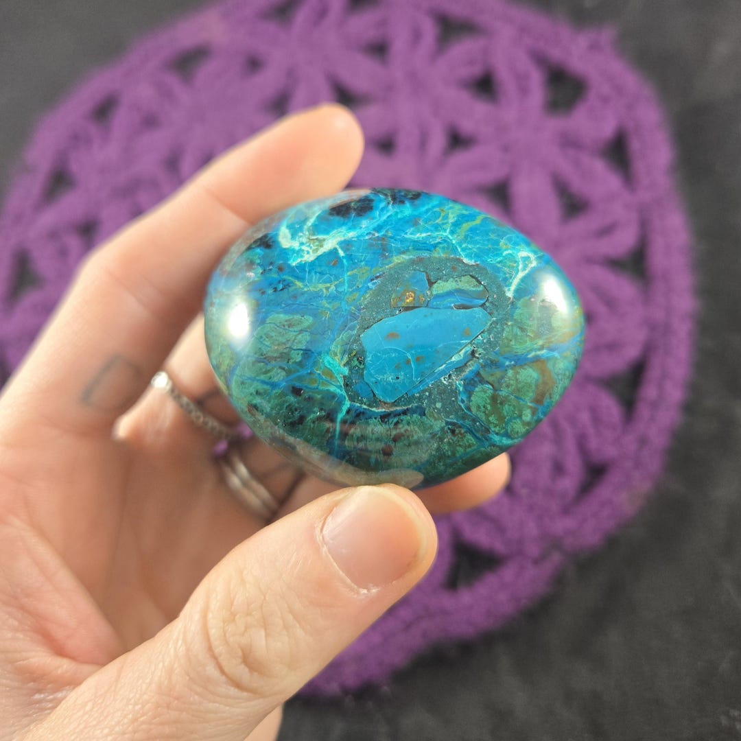 Chrysocolla Palmstone Crystal Peruvian Stones Carved Crystals Polished ...