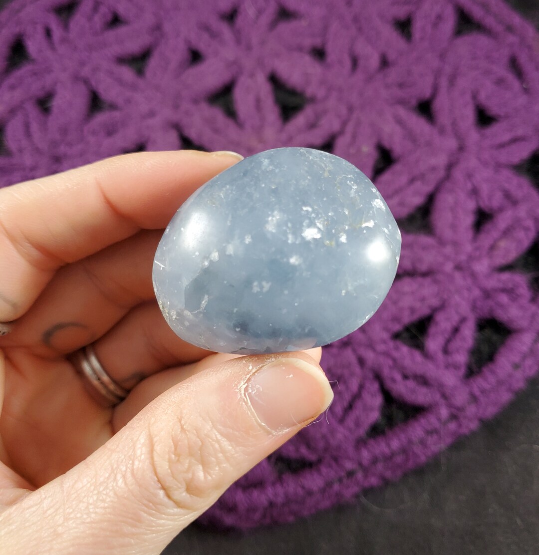 Celestite Tumbled Stone Crystal Pale Icy Blue Magick Starry Night Large ...
