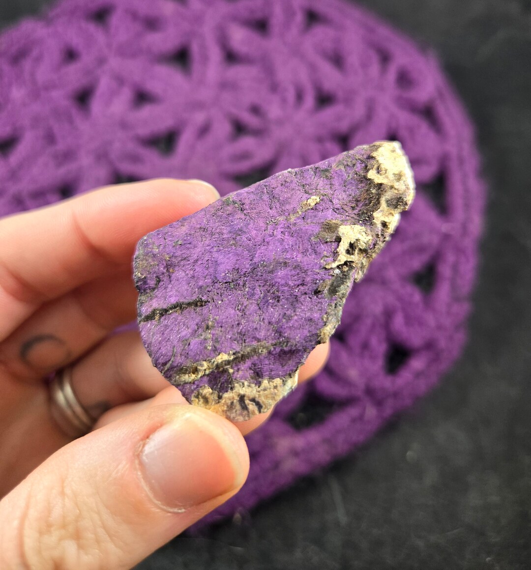 Purpurite Raw Crystal Stones Natural Crystals Chunk Rough Shiny Purple ...