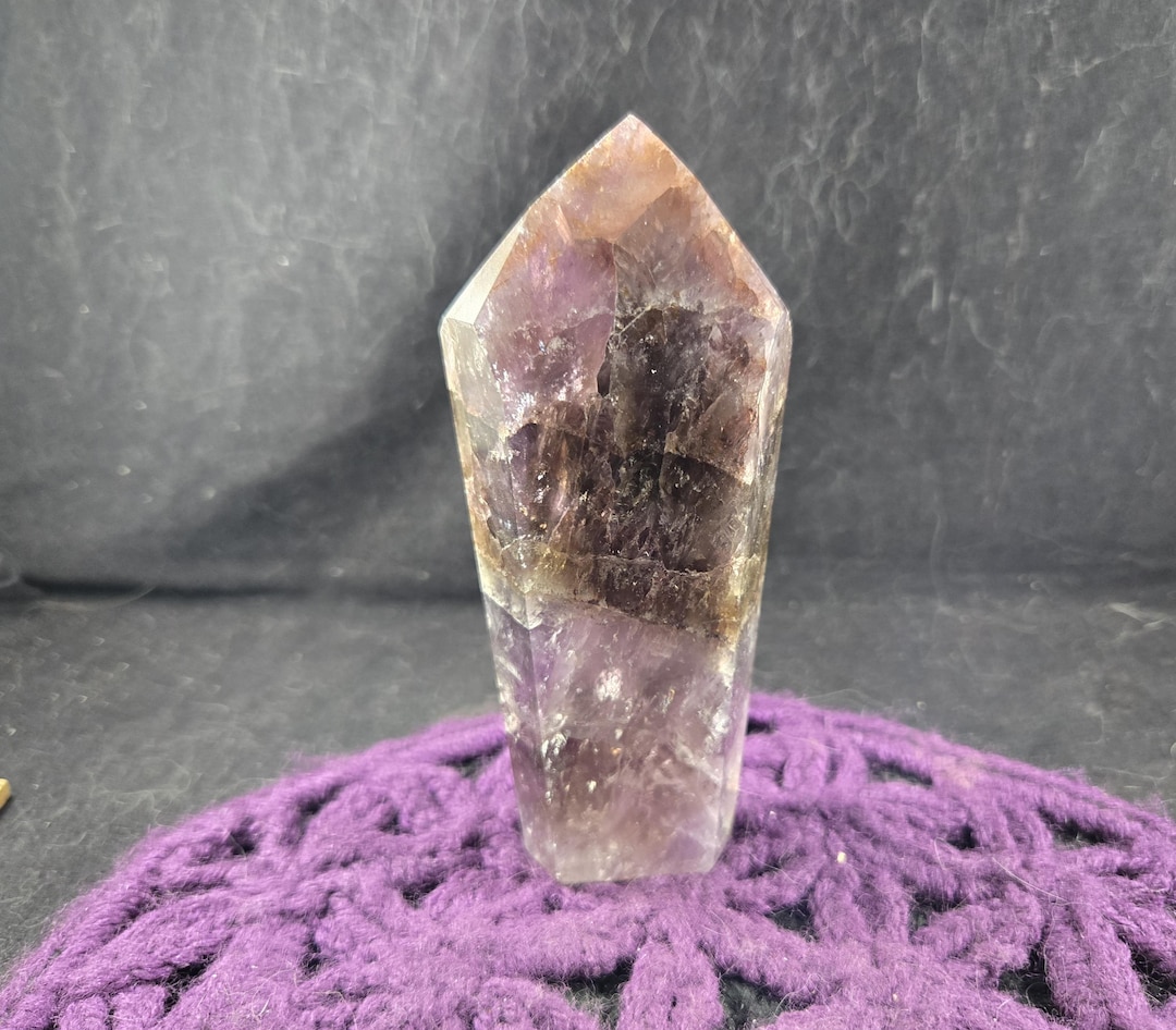 Super 7 Amethyst Cacoxenite Polished Tower Large Point Sacred Seven ...