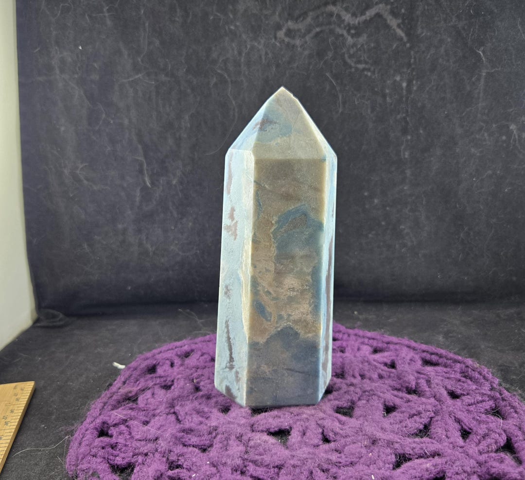 XL Blue Trolleite Tower Point Carving Polished Crystals Magick Stones ...