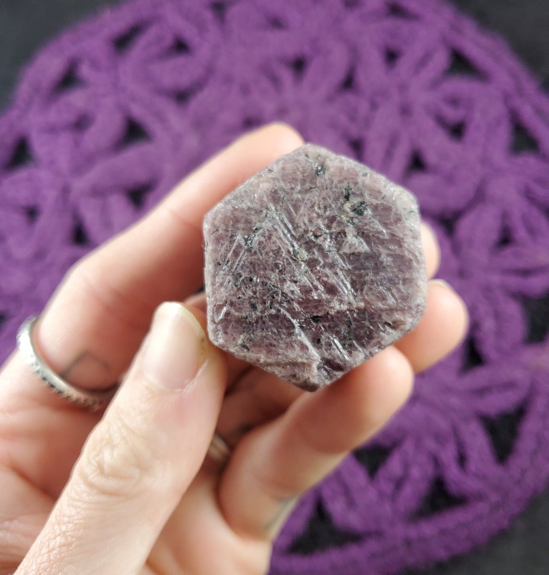 Record Keeper Ruby Raw Crystal Large Stones Crystals Rough Triangles Hexagonal Hexagon Sacred ...