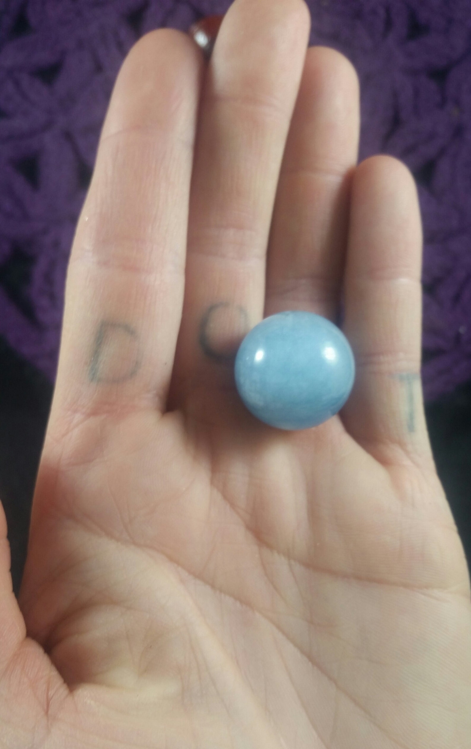 Aquamarine Sphere 20mm Crystal Ball Stone Polished Marble Blue - Etsy