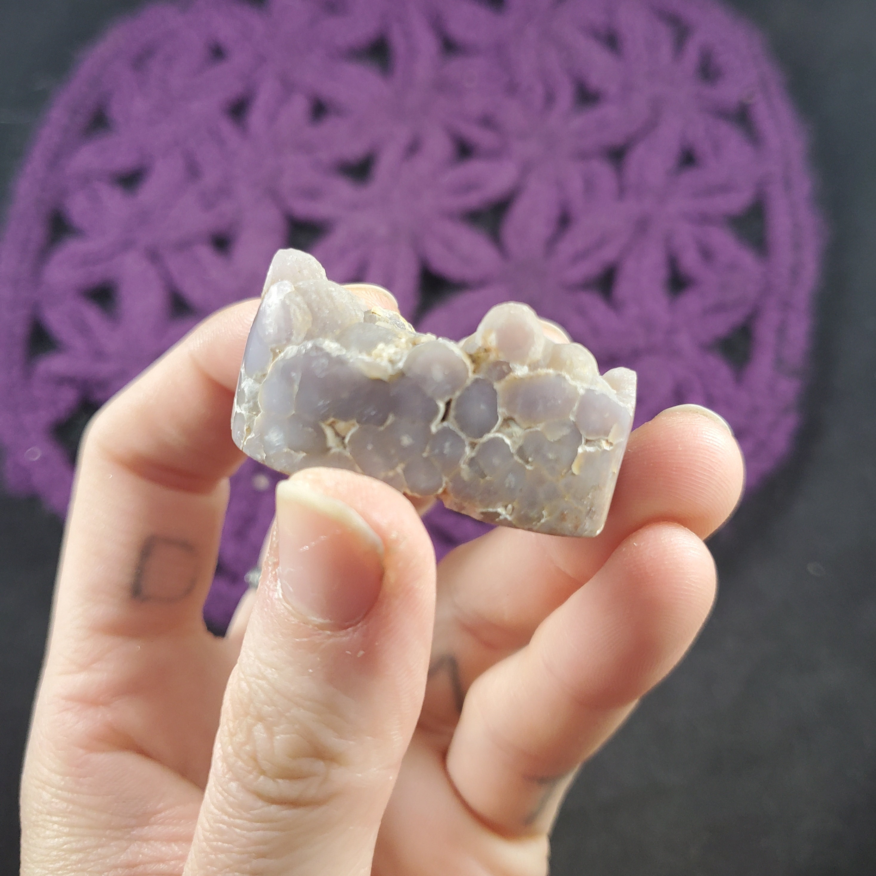 Grape Agate Heart Cluster Purple Botryoidal Chalcedony Balls | Etsy