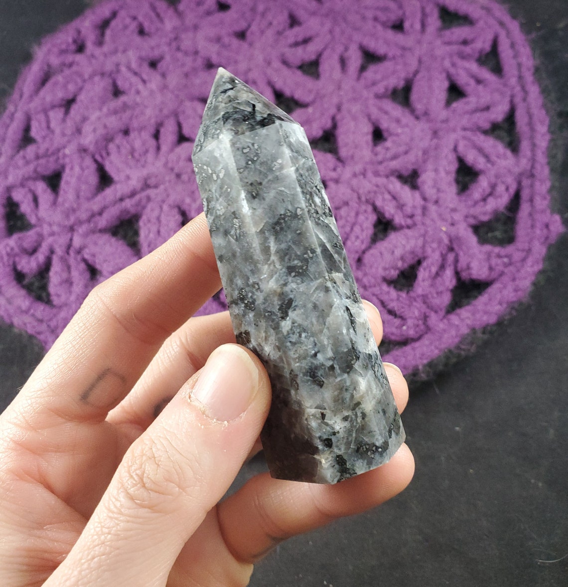 Larvikite Polished Point Healing Stones Tower Crystal Self | Etsy