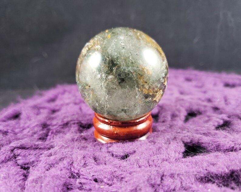 Lodolite Quartz Sphere Crystal Ball Stone Polished Marble - Etsy