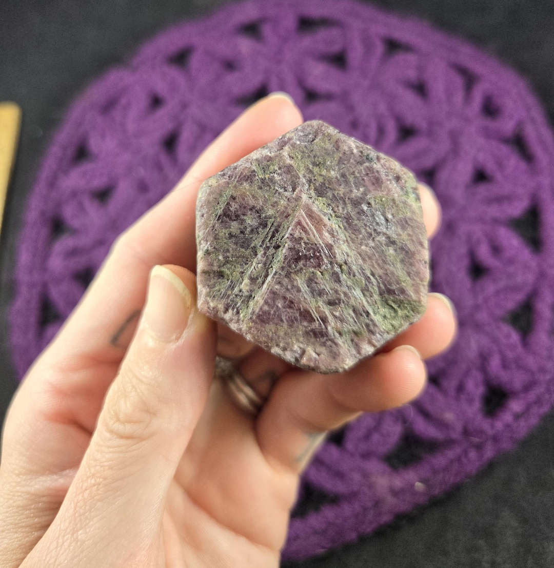 Record Keeper Ruby Raw Crystal Large Stones Crystals Rough Triangles Hexagonal Hexagon Sacred ...