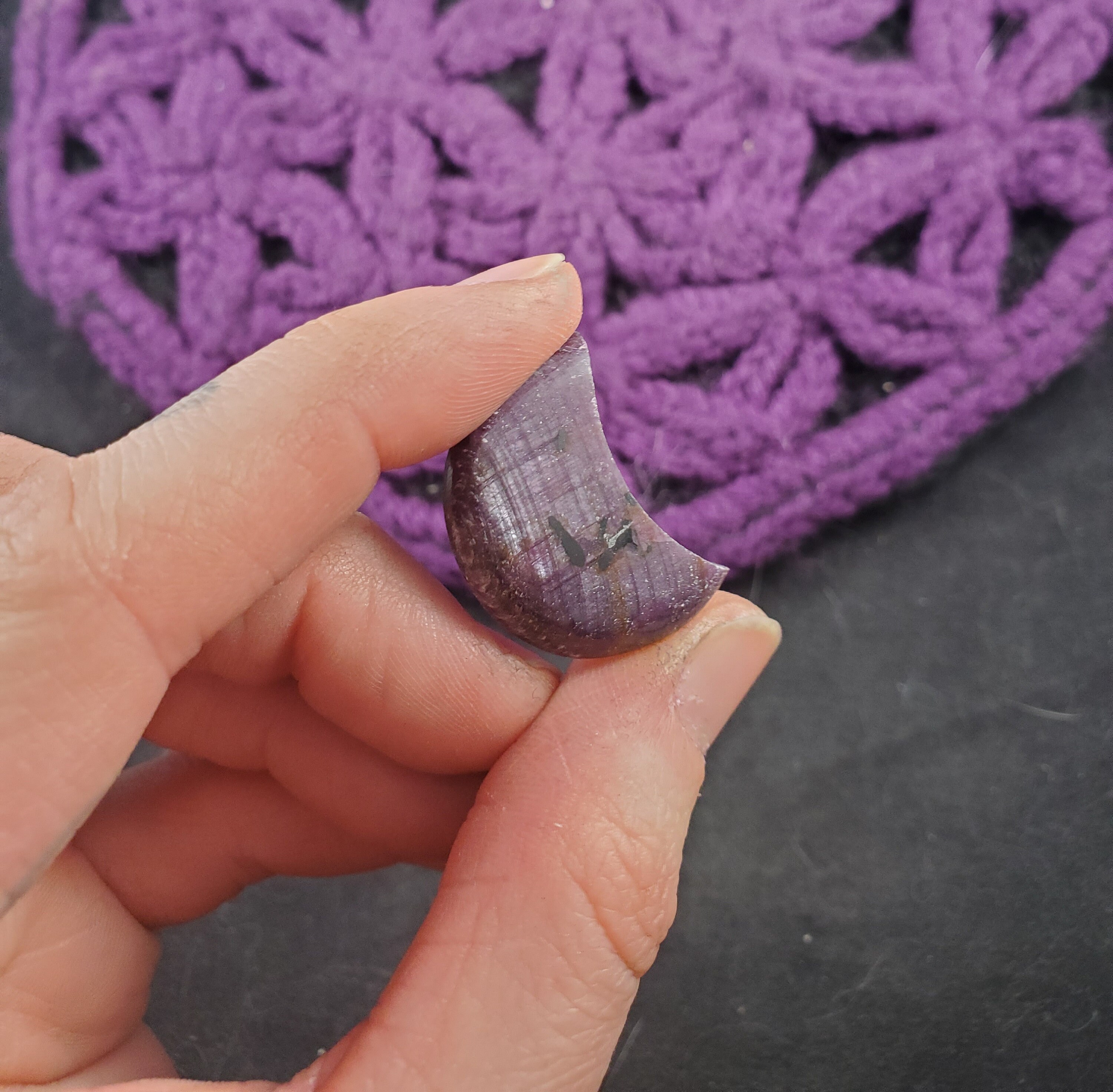 Star Ruby Polished Moon Crystals Stones Crystal Natural | Etsy