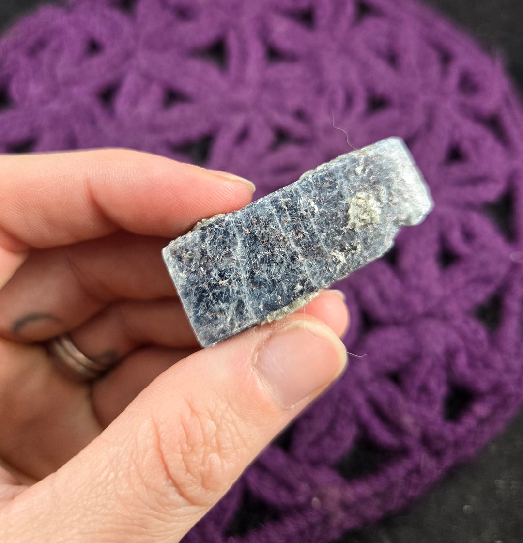 UV Reactive Ruby Sapphire Corundum in Blue Kyanite Blade Crystal Stones ...
