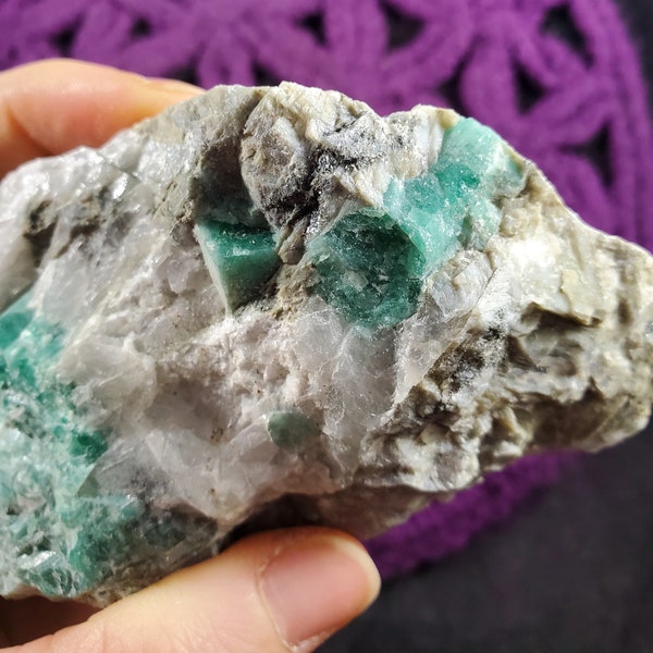 Large Raw Emerald on Matrix - Etsy