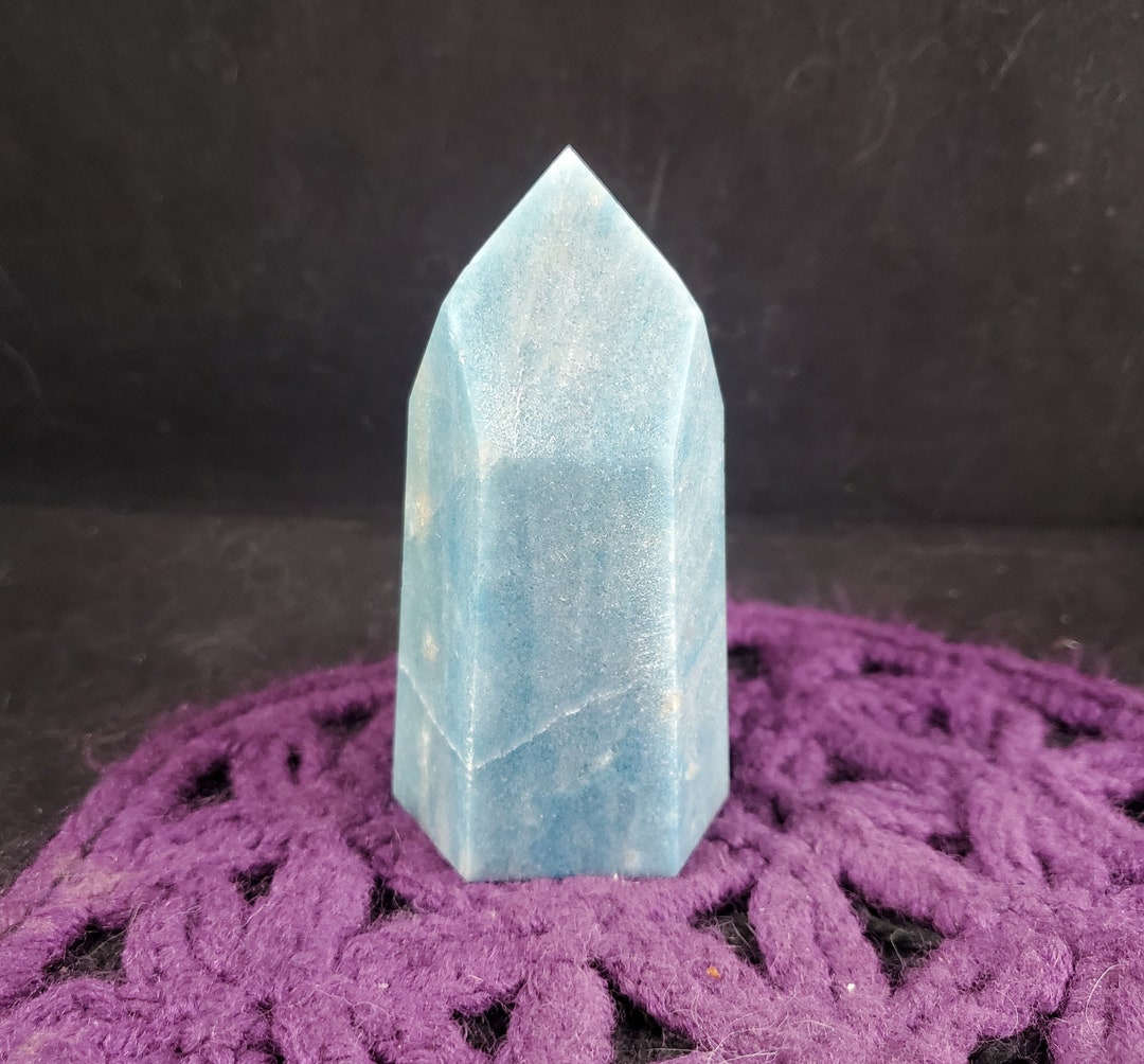 Blue Trolleite Tower Point Carving Polished Crystals Magick Stones ...