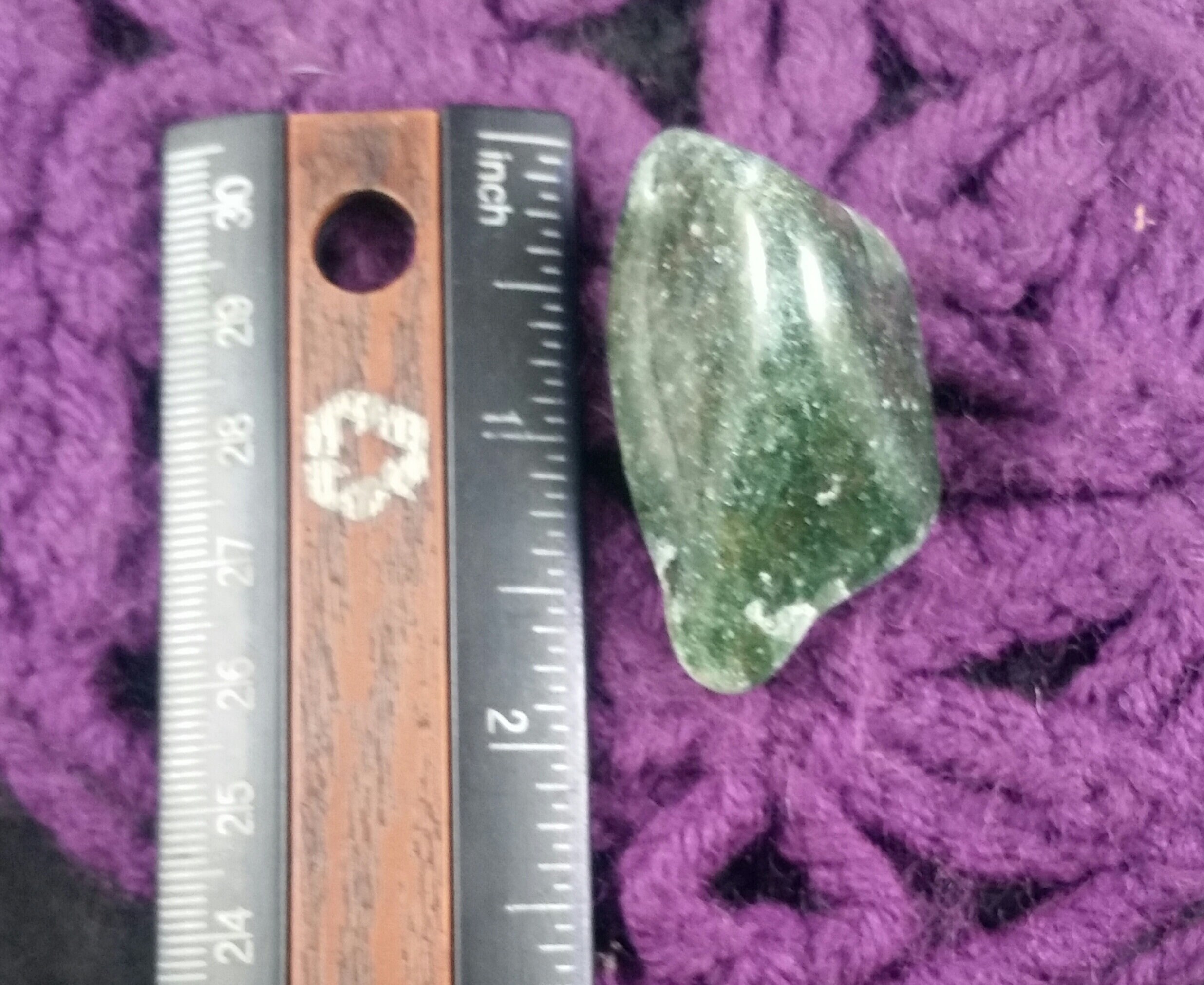 Emerald Tanzberry Fuchsite in Quartz Tumbled Stone Natural Fuschite ...