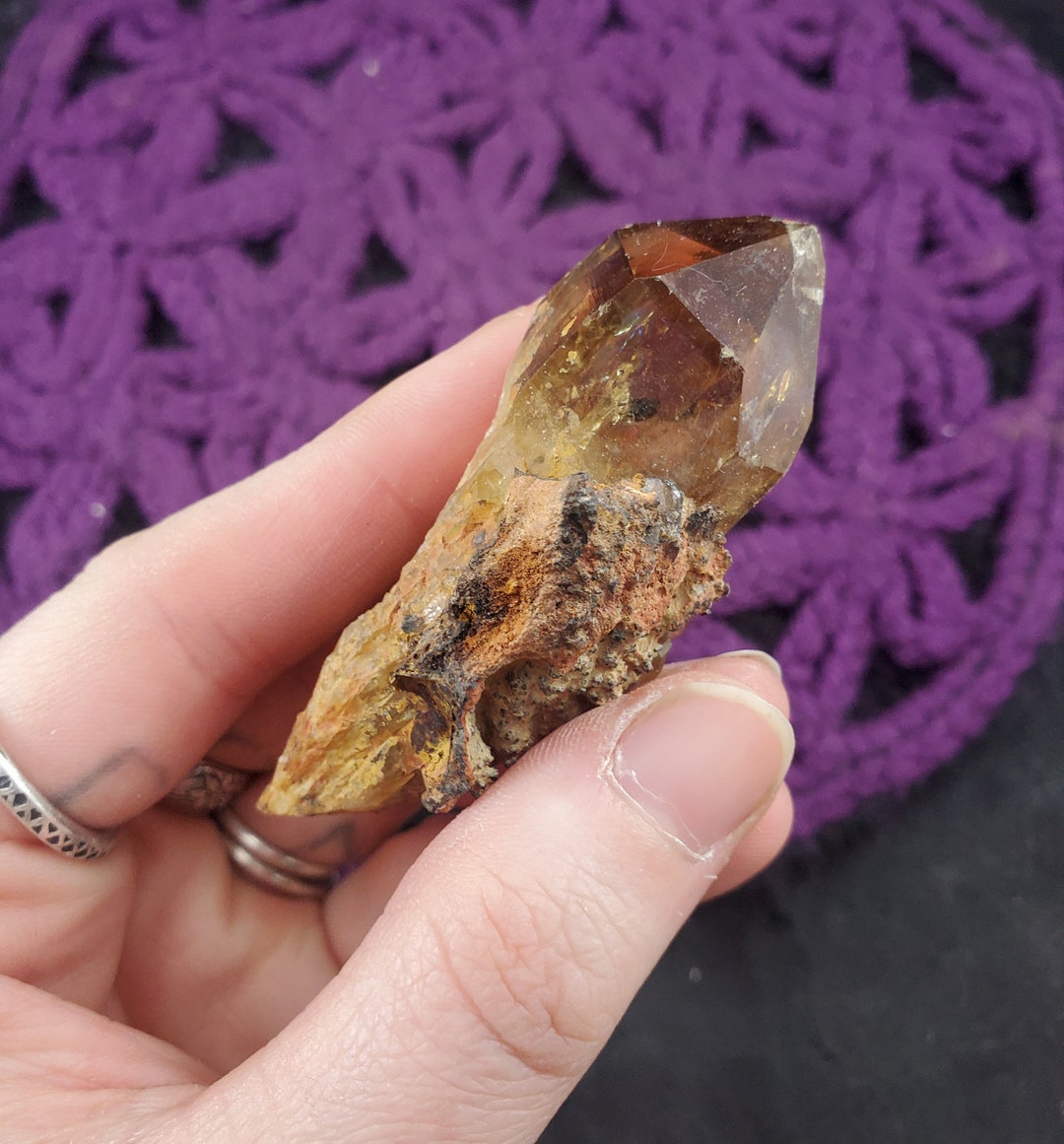 Congo Citrine Point Small Crystal Lwena Kundalini Citrine Quartz Stones Terminated Yellow ...