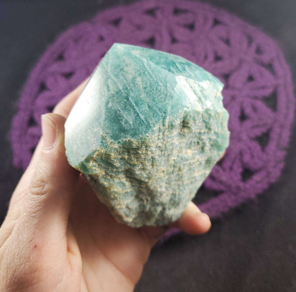 Amazonite Top Polished Crystal Point Stones Crystals Large - Etsy