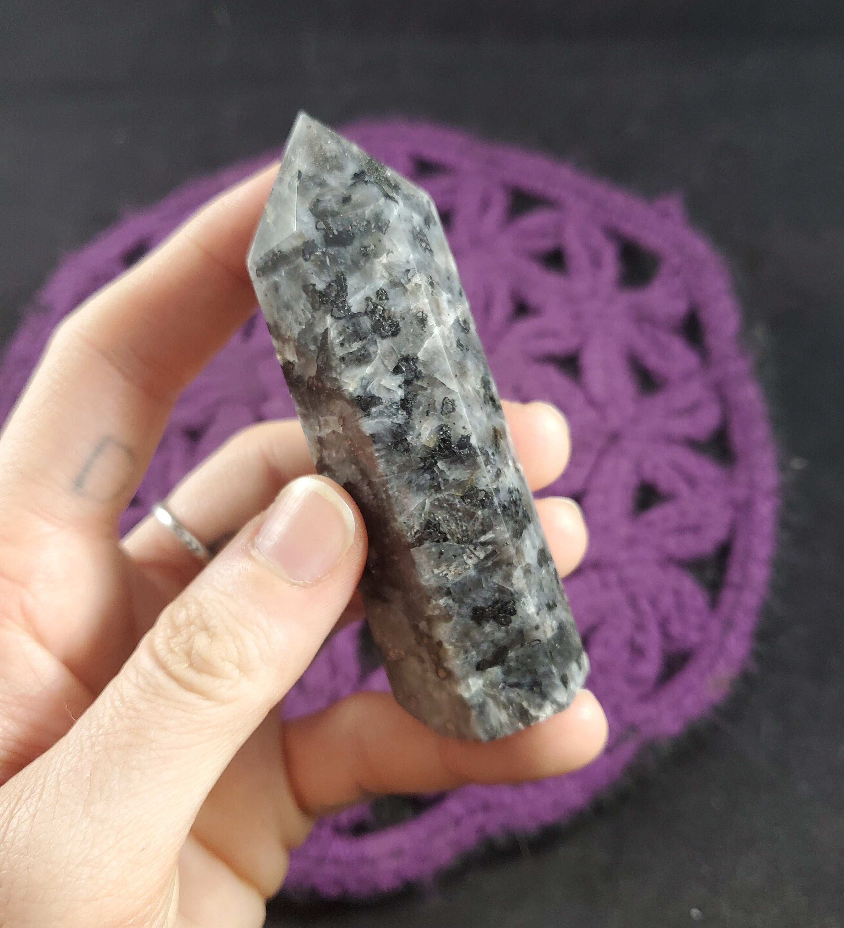 Larvikite Polished Point Healing Stones Tower Crystal Self | Etsy