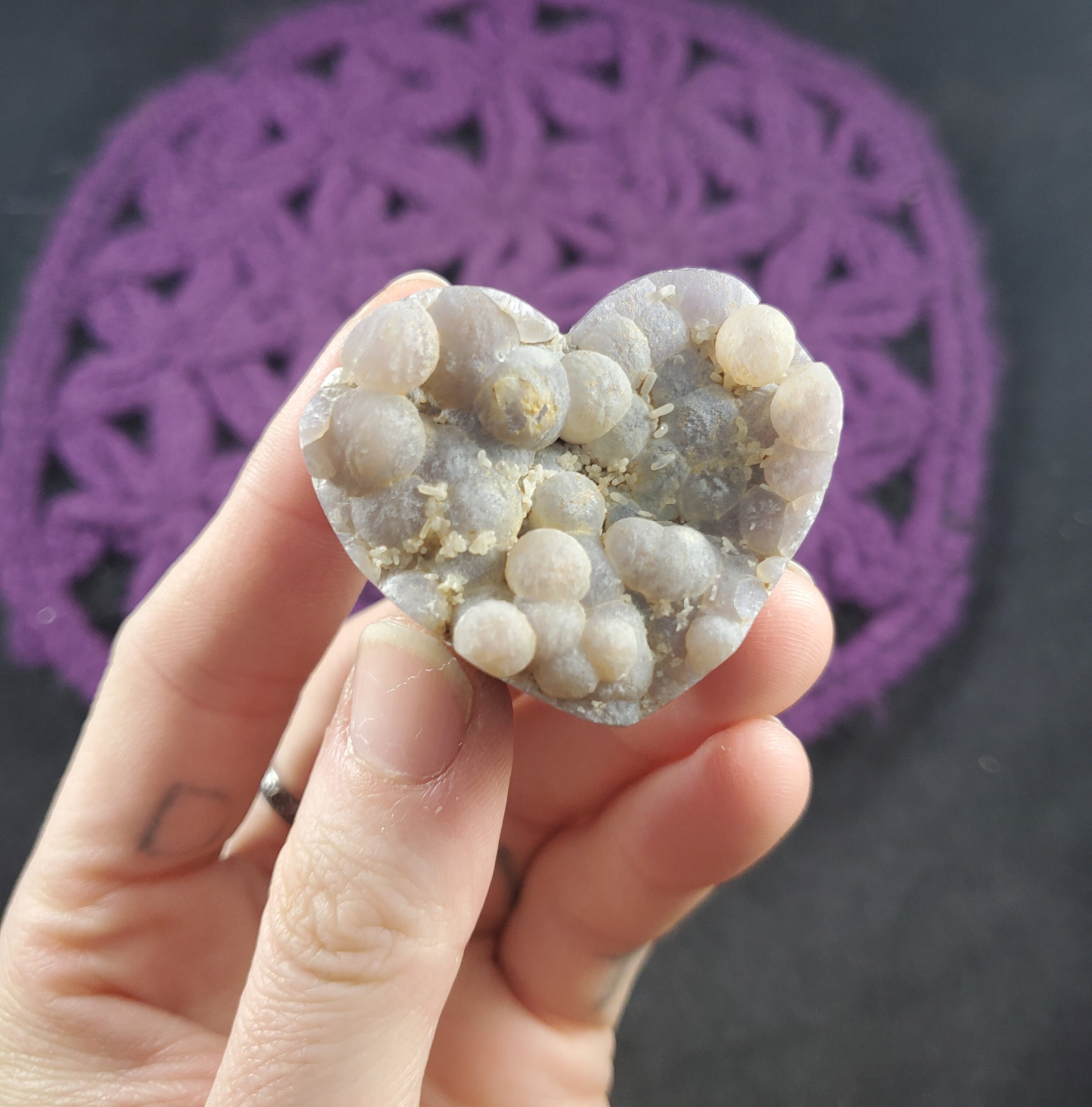 Grape Agate Heart Cluster Purple Botryoidal Chalcedony Balls - Etsy.de