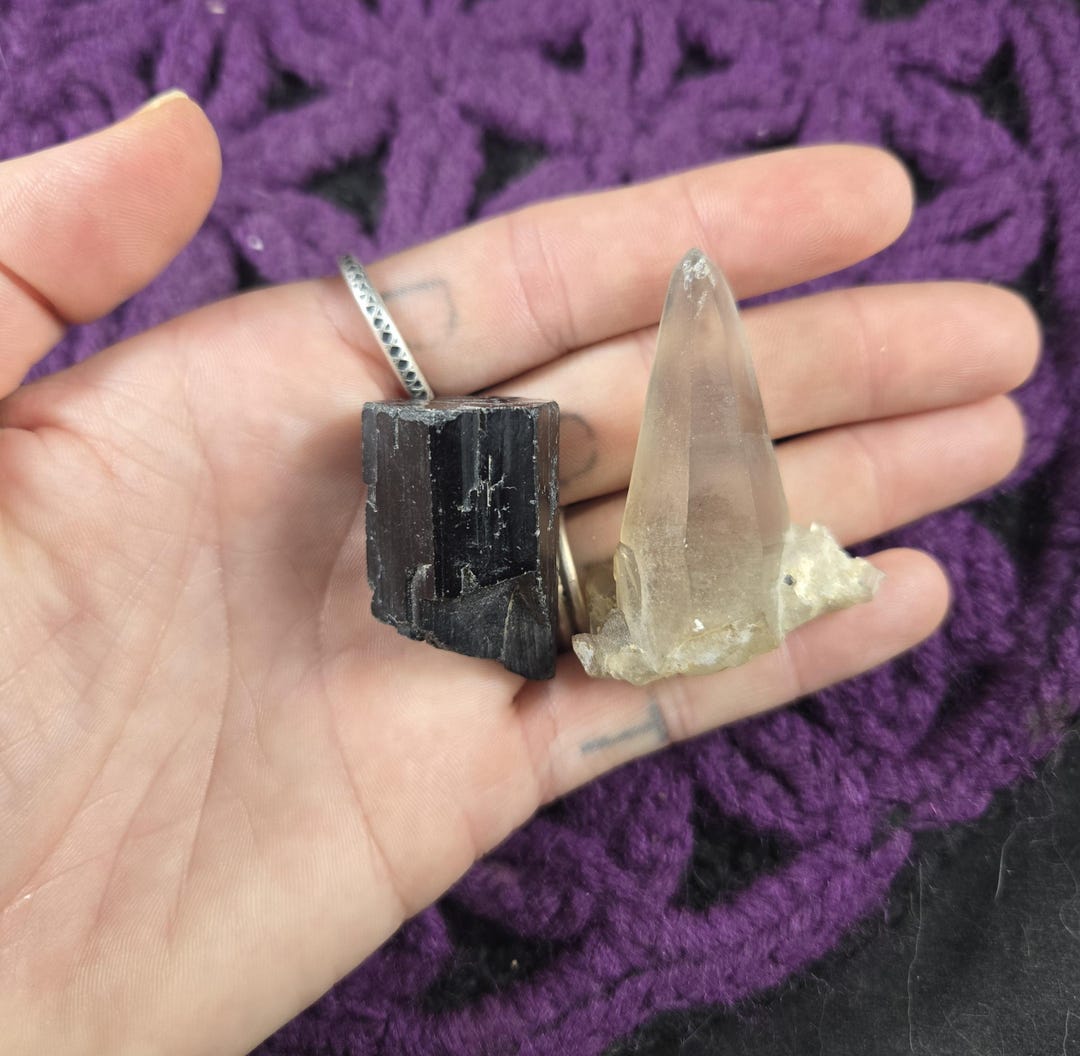 Namibia Crystals Smoky Quartz Point Black Tourmaline Crystal Stones ...