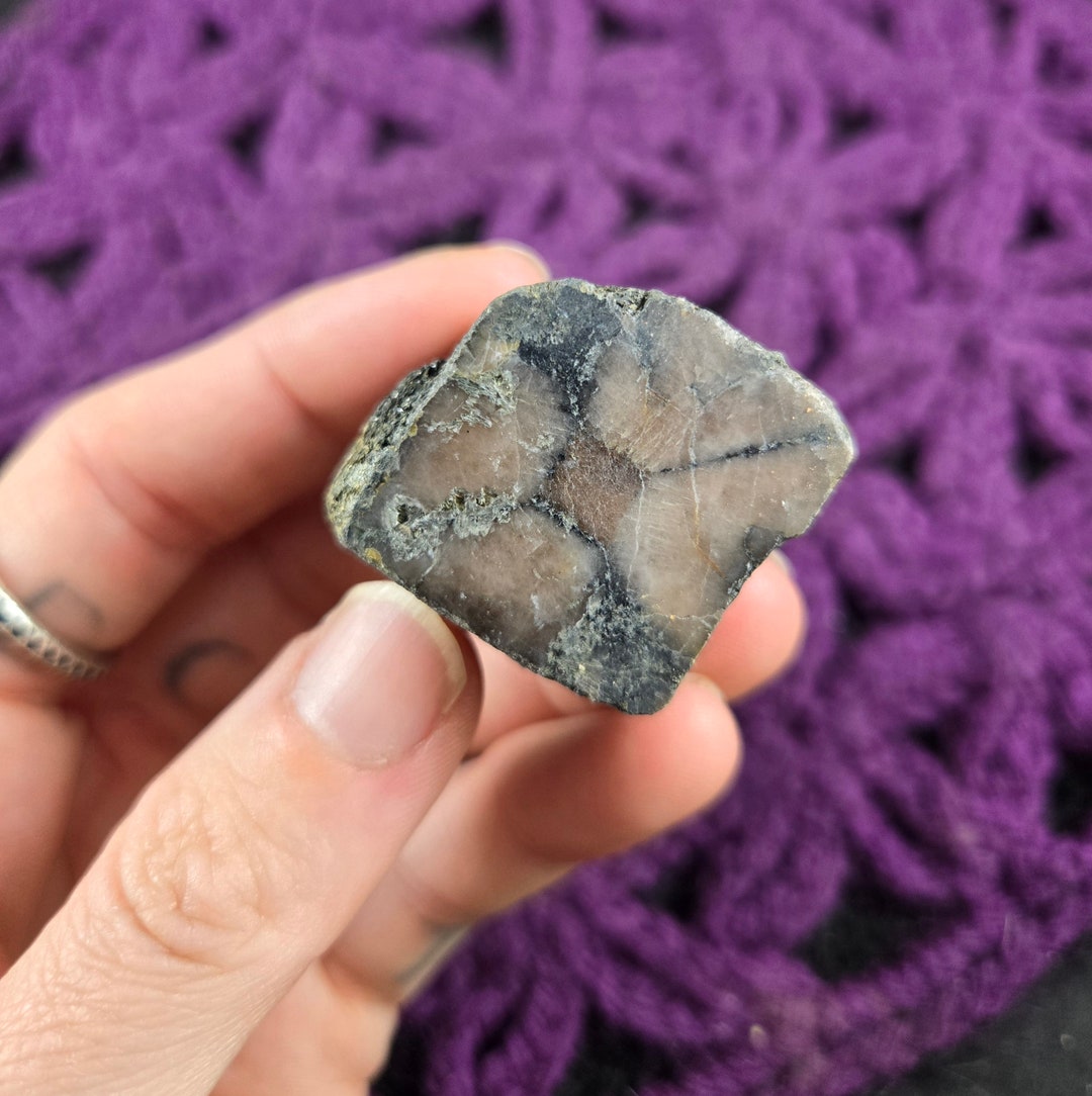 Chiastolite Andalusite Cross Stone Slice Crystal Stones Rough Natural ...