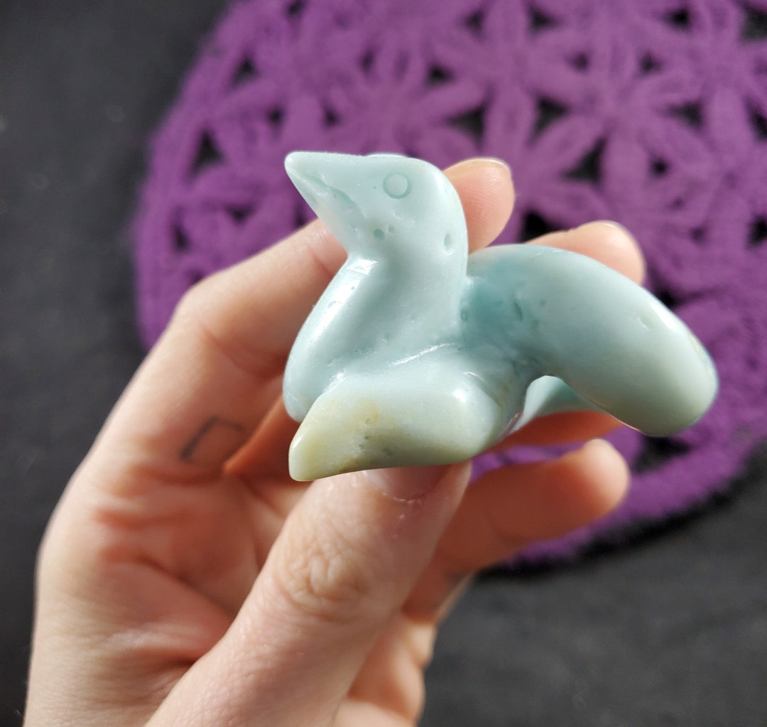 Amazonite Snake Carved Crystal Stones Serpent Cobra blue green - Etsy ...