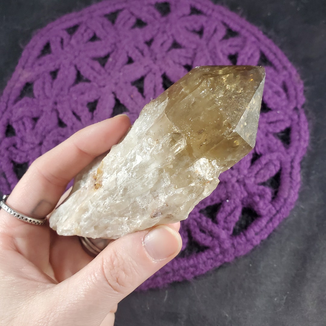 Congo Citrine Point Large Crystal Lwena Kundalini Smoky Citrine Quartz Stones Terminated Yellow ...