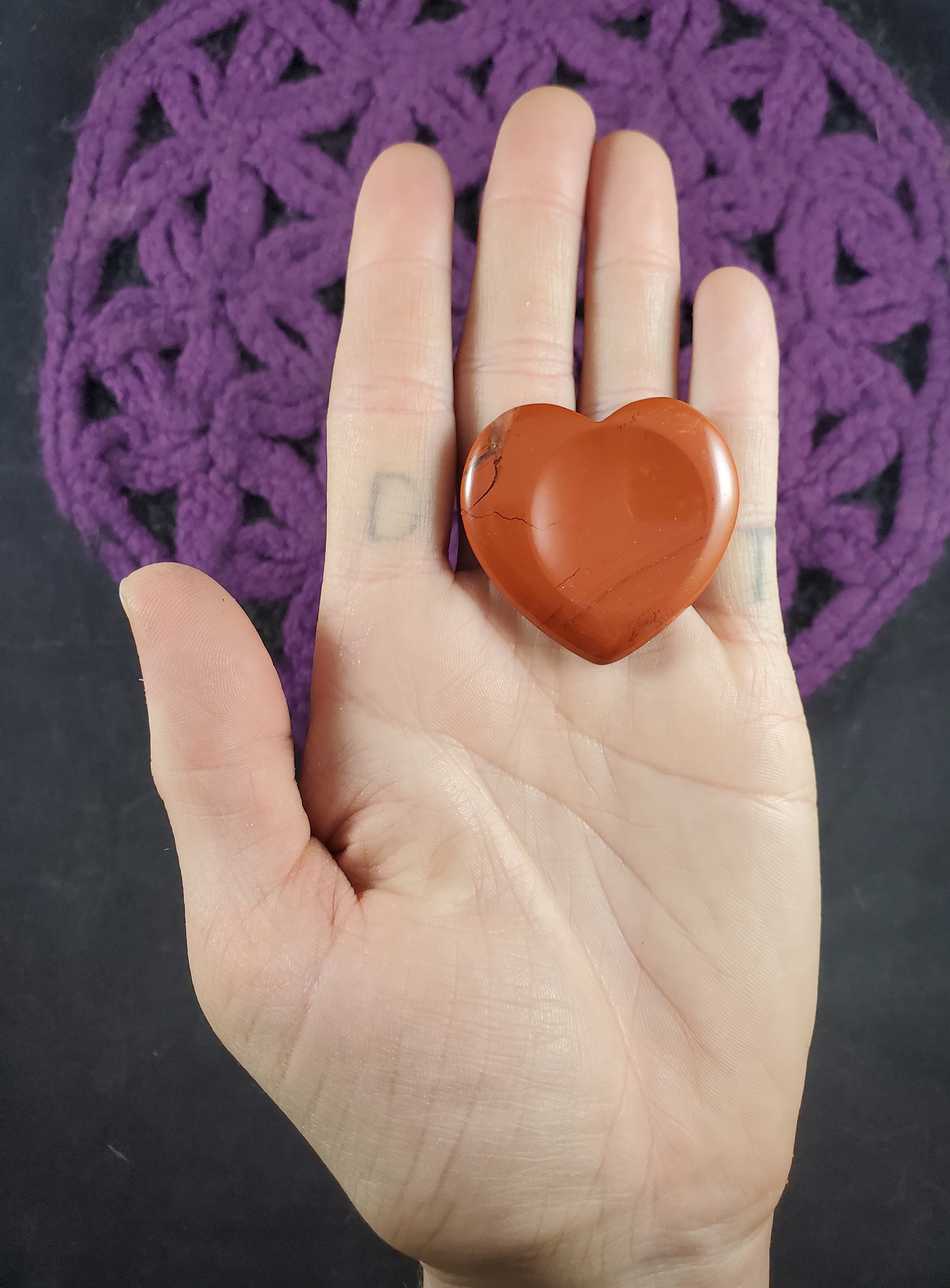Red Jasper Heart Shaped Worry Stone Polished Palm Stone Small | Etsy