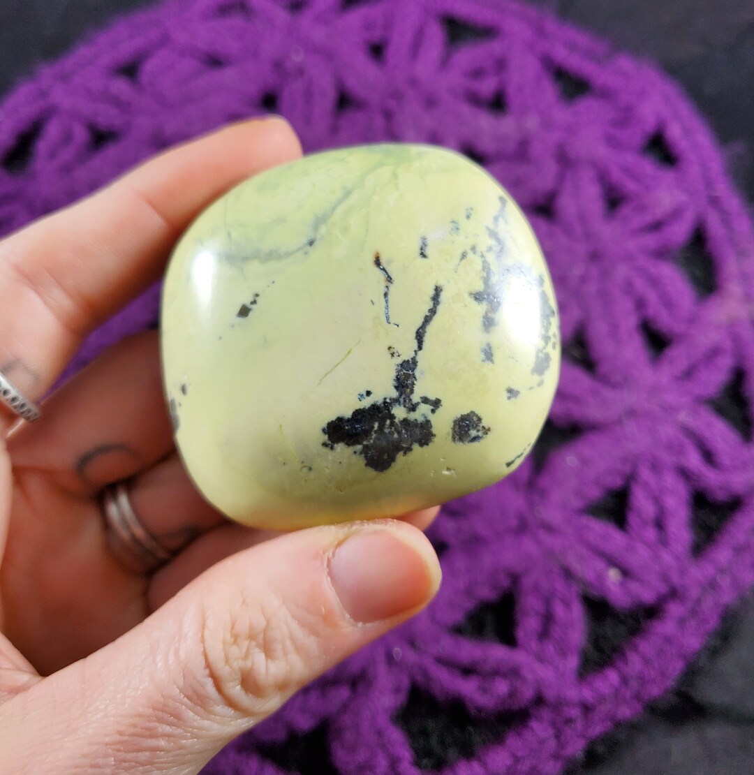 Serpentine With Pyrite Palmstone Crystal Palm Stones Gallet Crystals ...