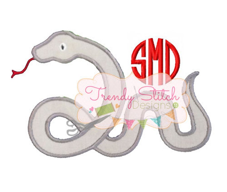 Snake Applique Machine Embroidery Design INSTANT DOWNLOAD - Etsy