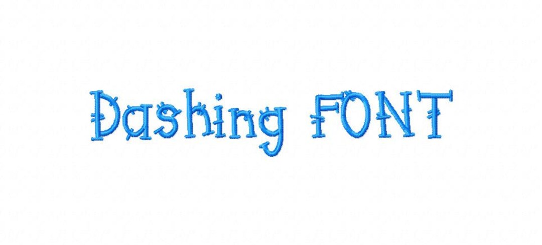 Dashing Font Machine Embroidery Design INSTANT DOWNLOAD BX - Etsy