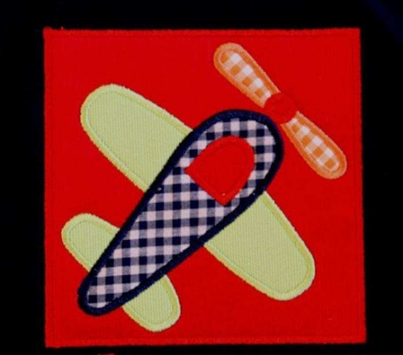 Airplane Applique Machine Embroidery Design Patch INSTANT DOWNLOAD - Etsy