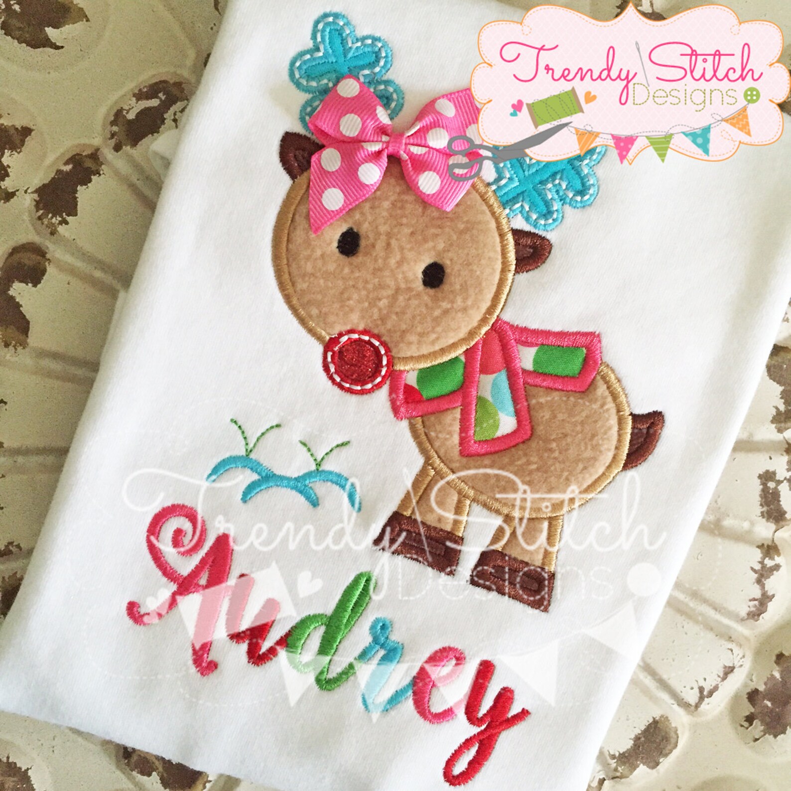 Deer Applique Machine Embroidery Design INSTANT DOWNLOAD Reindeer - Etsy
