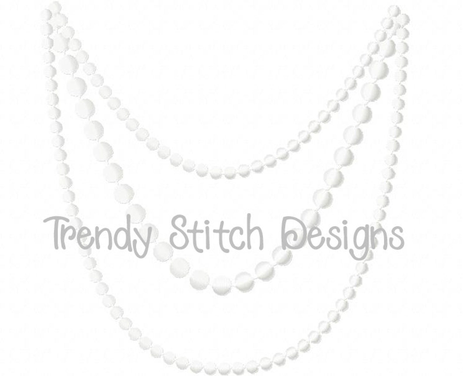 Pearls Necklace Embroidery Design Machine Embroidery INSTANT DOWNLOAD ...