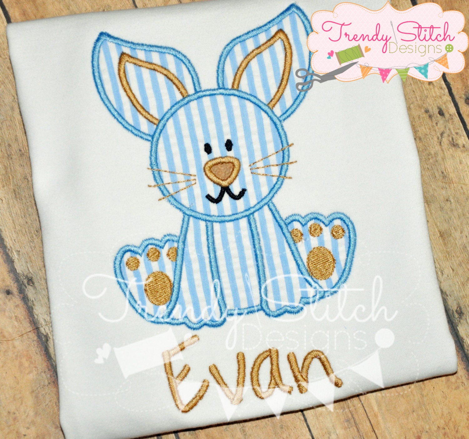 Bunny 2 Applique Machine Embroidery Design Easter INSTANT | Etsy