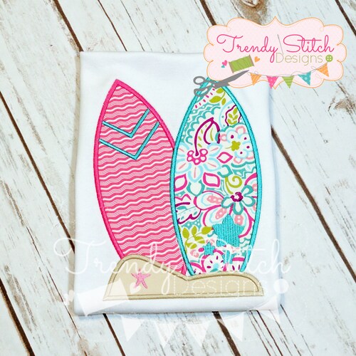 Surfboards Machine Embroidery Designs - Etsy
