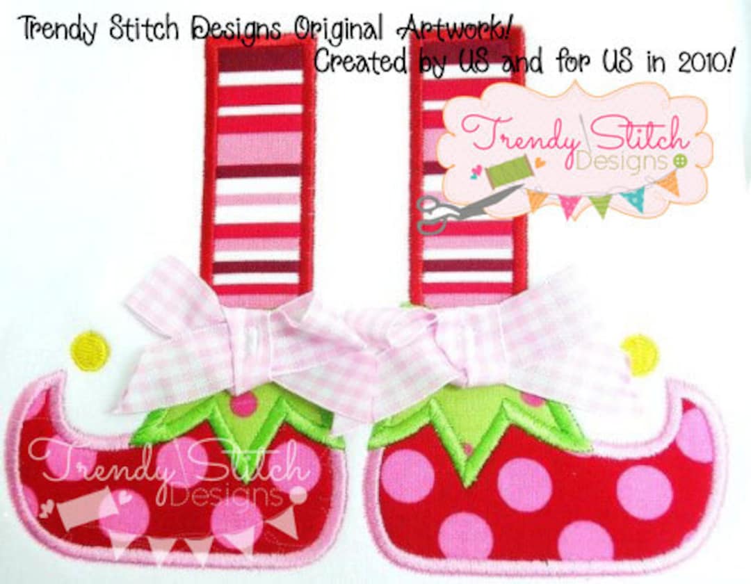 Elf Boots Applique Design Machine Embroidery Design INSTANT DOWNLOAD - Etsy