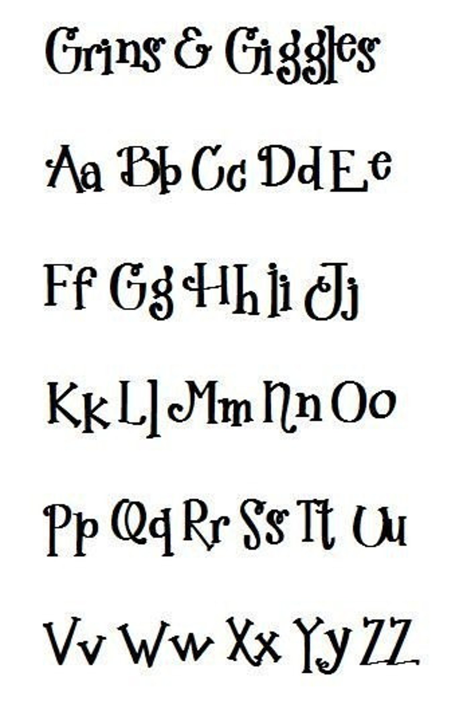 Grins and Giggles Font Machine Embroidery Design INSTANT DOWNLOAD BX - Etsy