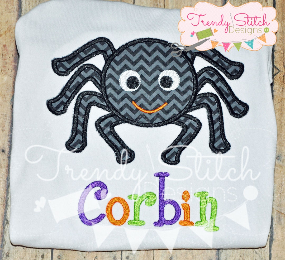 Spider 2 Applique Design Machine Embroidery Design INSTANT DOWNLOAD - Etsy