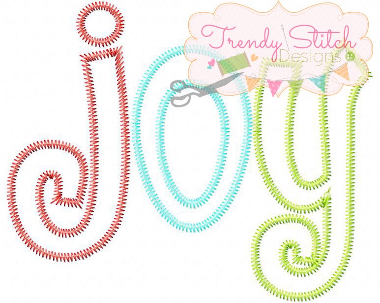 Joy Applique Design Machine Embroidery Design INSTANT DOWNLOAD | Etsy