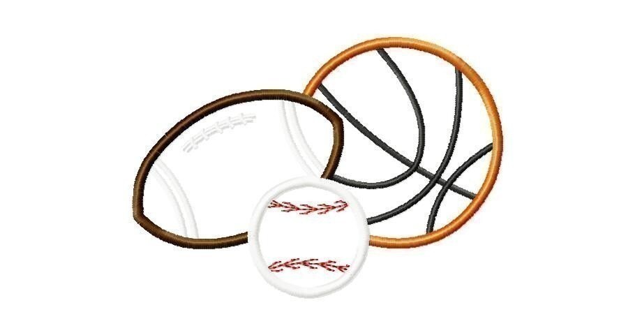 Sports Balls Combo 1 FBB Applique Design Machine Embroidery Design ...