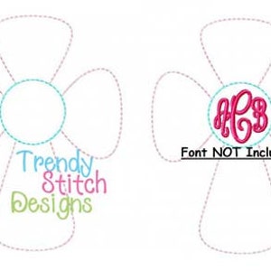 Cross Monogram Applique Design Machine Embroidery Design INSTANT ...