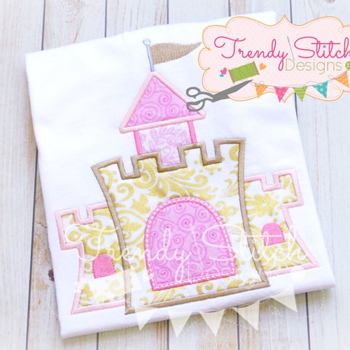 Princess Castle Applique Embroidery Design INSTANT DOWNLOAD - Etsy