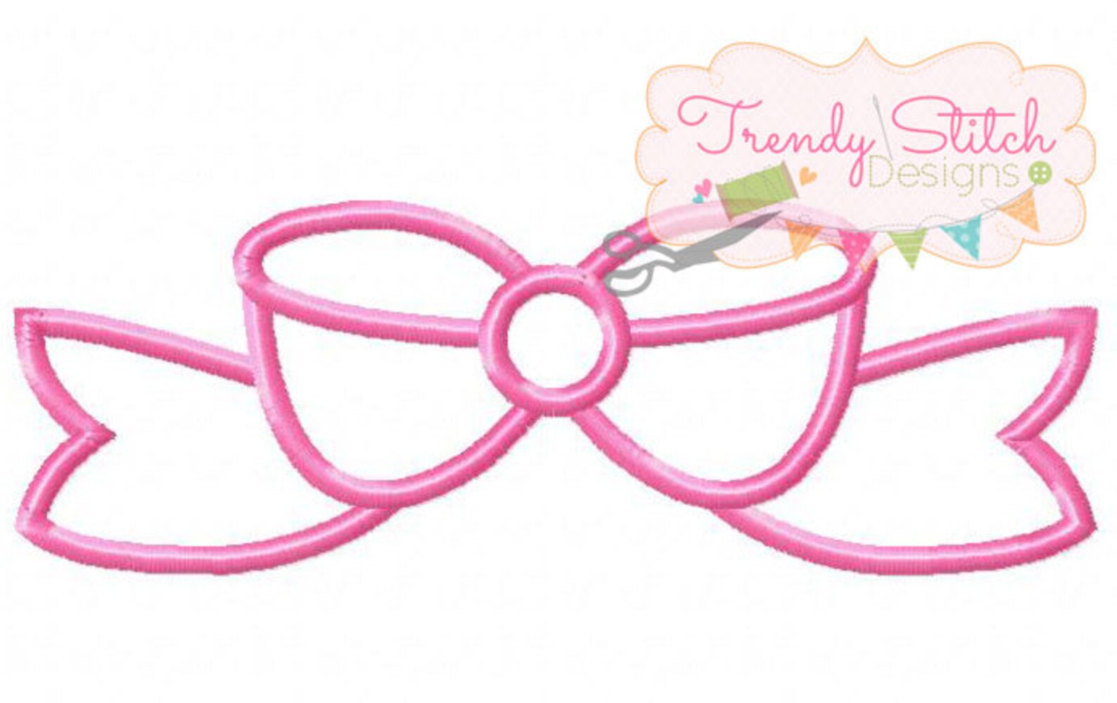 Bow Topper Applique Machine Embroidery Design INSTANT DOWNLOAD Hairbow ...