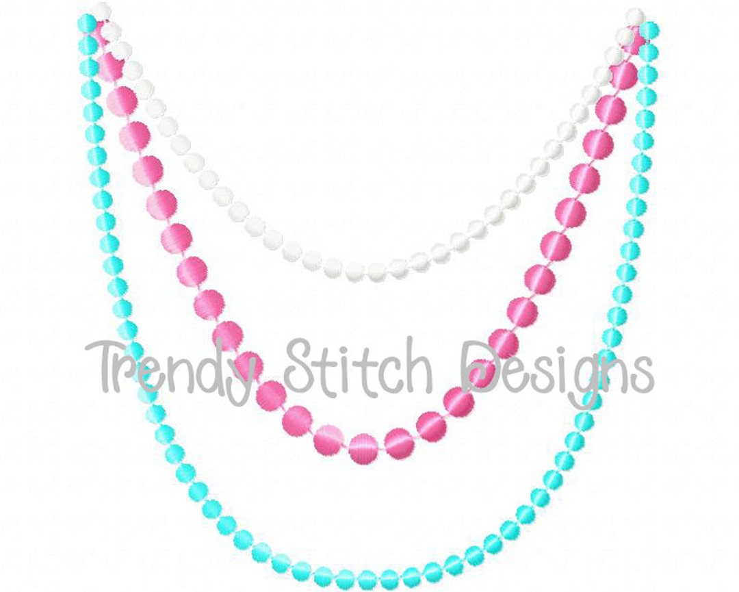 Pearls Necklace Embroidery Design Machine Embroidery INSTANT DOWNLOAD ...