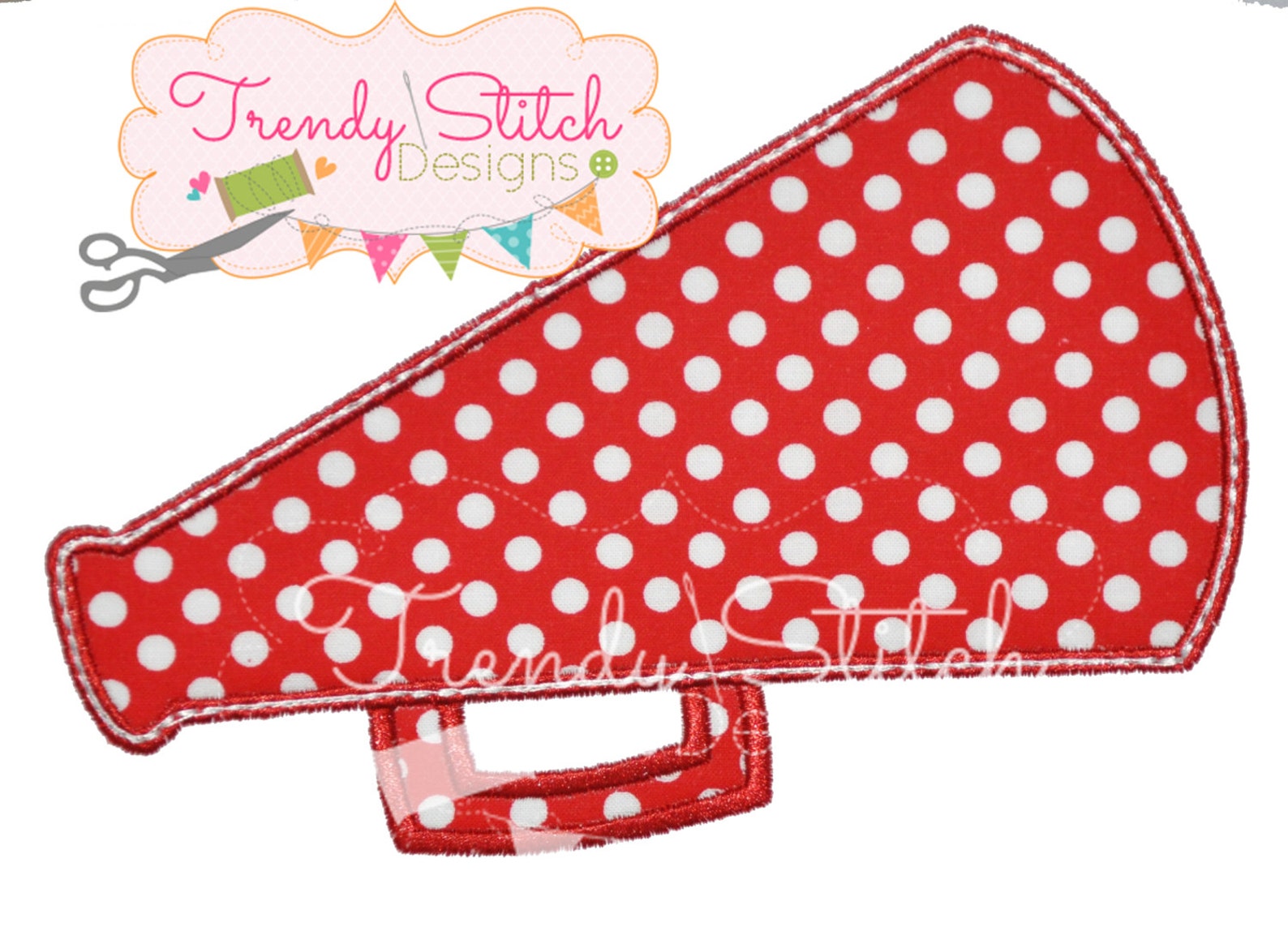 Megaphone 3 Applique Design Machine Embroidery Design Bull - Etsy