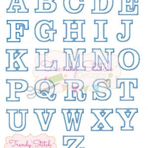 Clark Font Applique Design 4x4 and 5x7 Applique Machine Embroidery ...